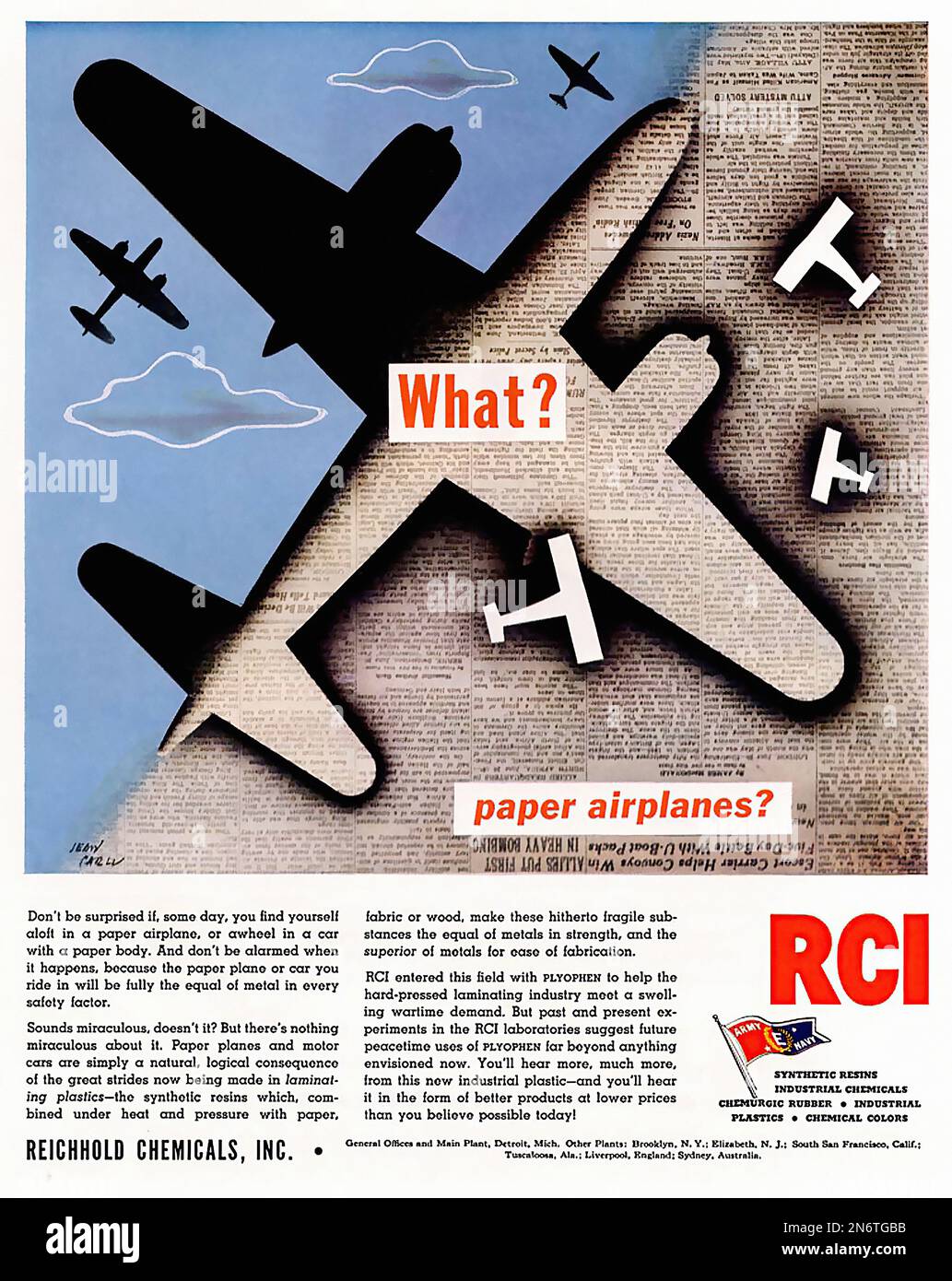 1943 - what Pper Airplanes ? RCI - American (U.S.) advertising during ...