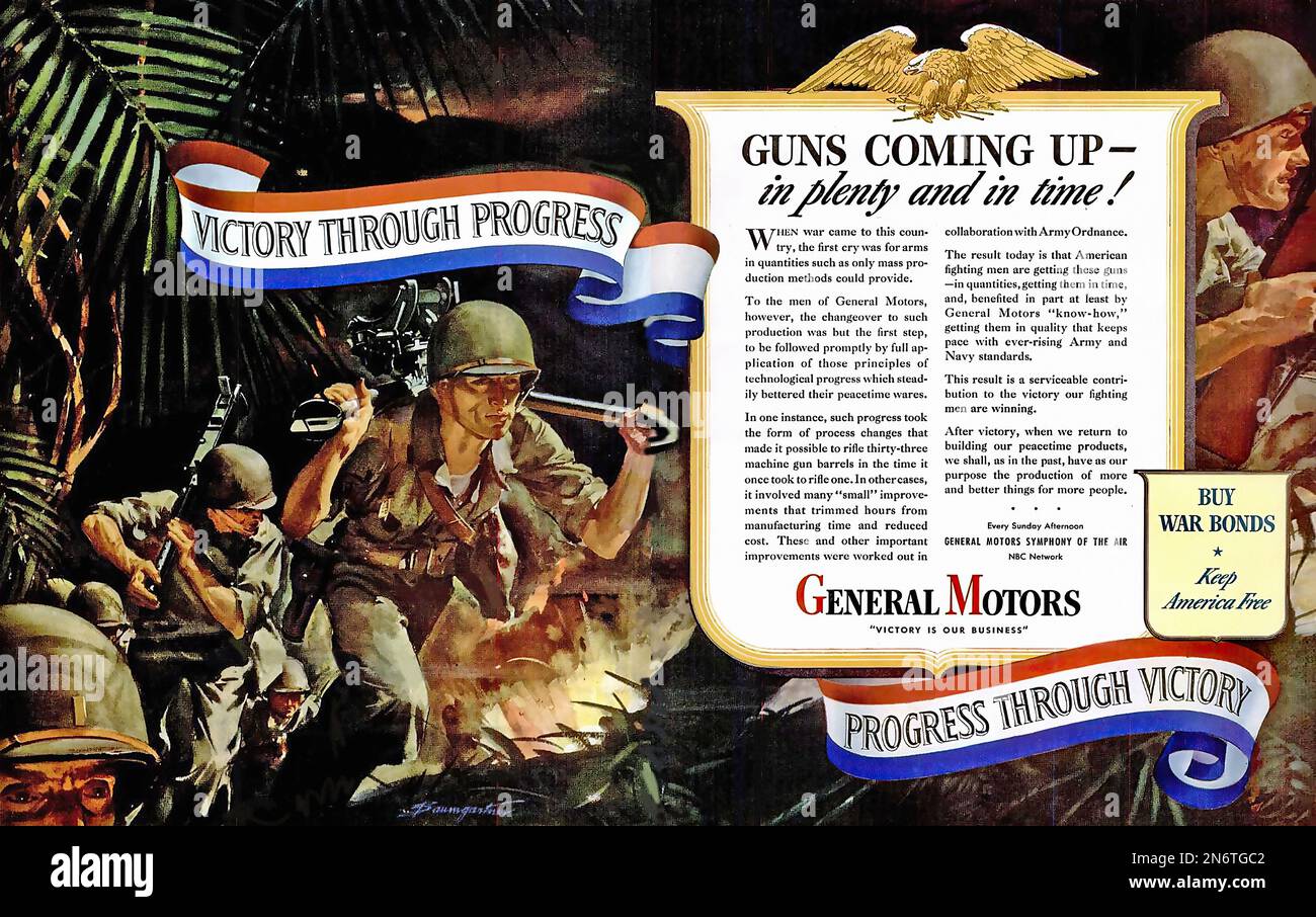 Vintage ww2 1943 american propaganda poster hi-res stock photography ...