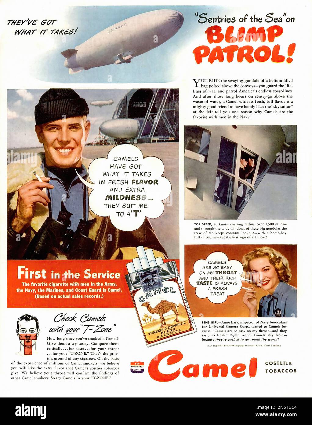 1944 - Camel- American (U.S.) advertising during World War II Stock ...