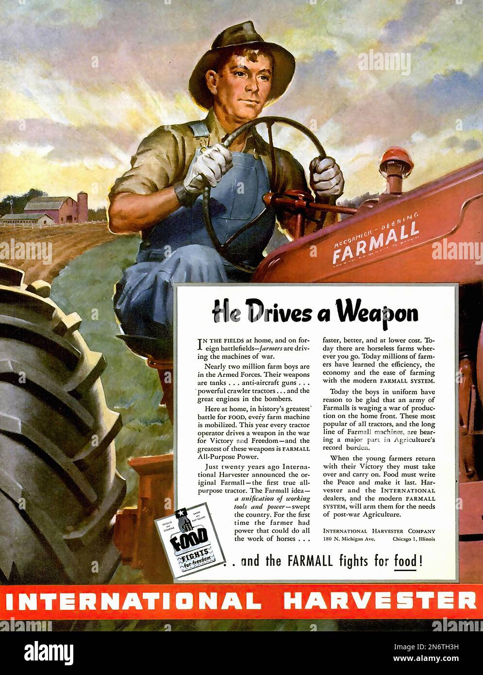 Advertising poster harvester hi-res stock photography and images - Alamy