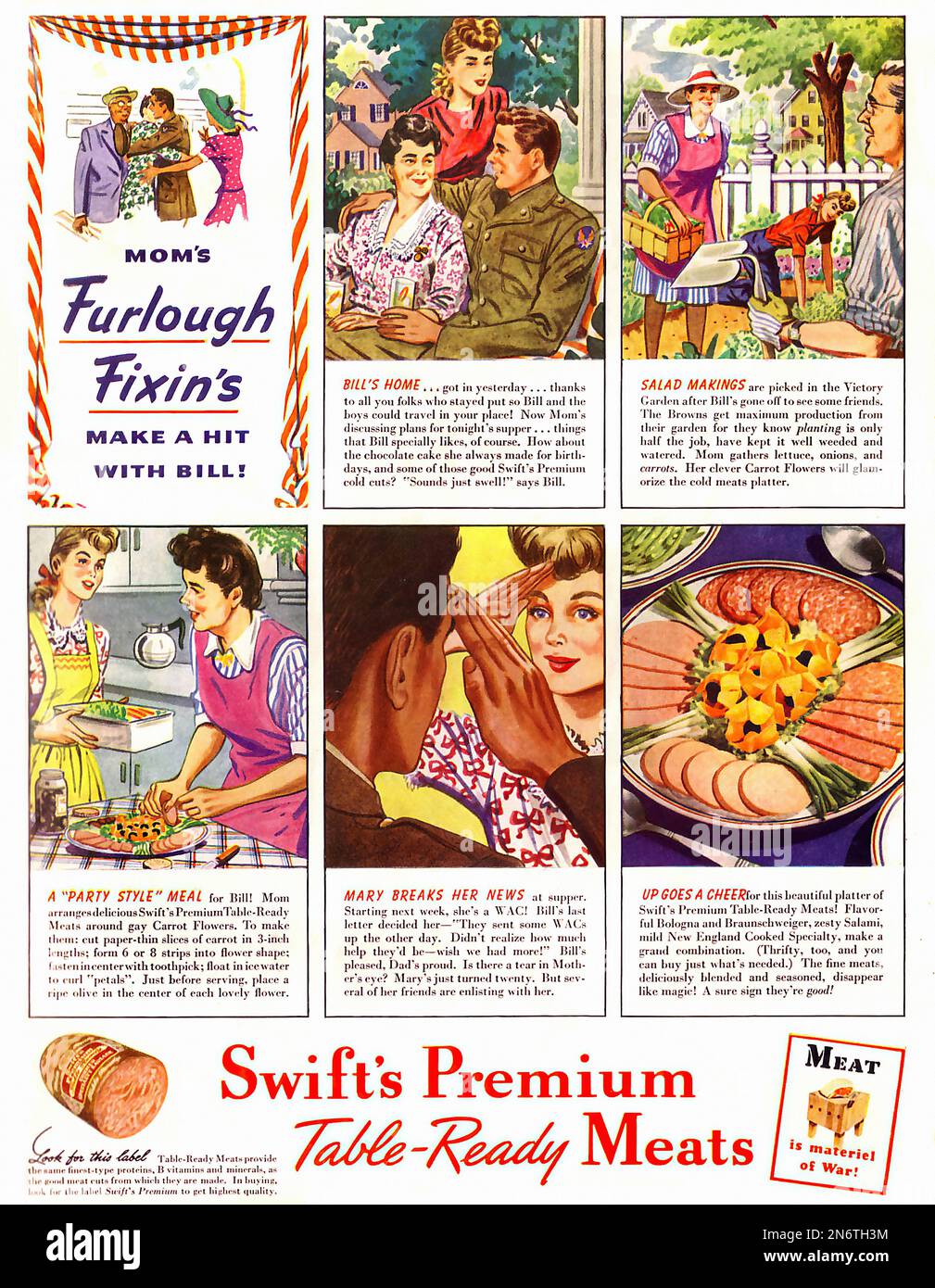 1944 - Swift's Premium- Comic Style American (U.S.) advertising during ...