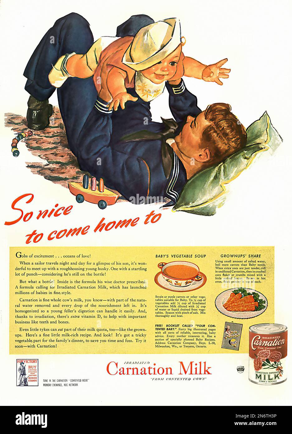 1944 - Carnation Milk - American (U.S.) advertising during World War II ...