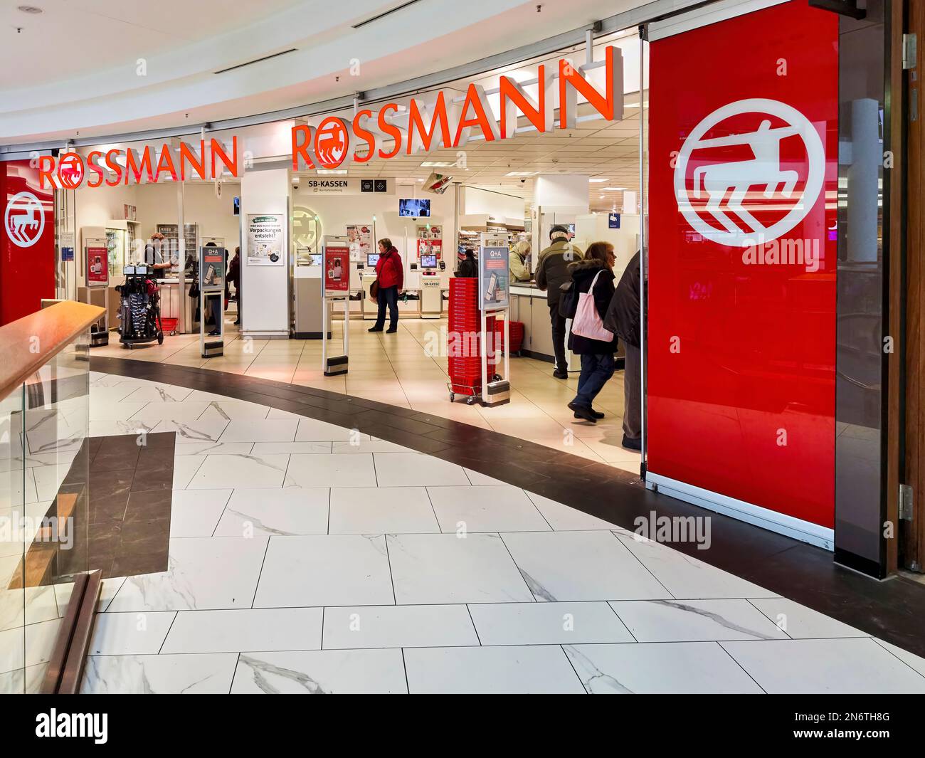 Berlin, Germany - February 2, 2023: Front view of a store in the ...