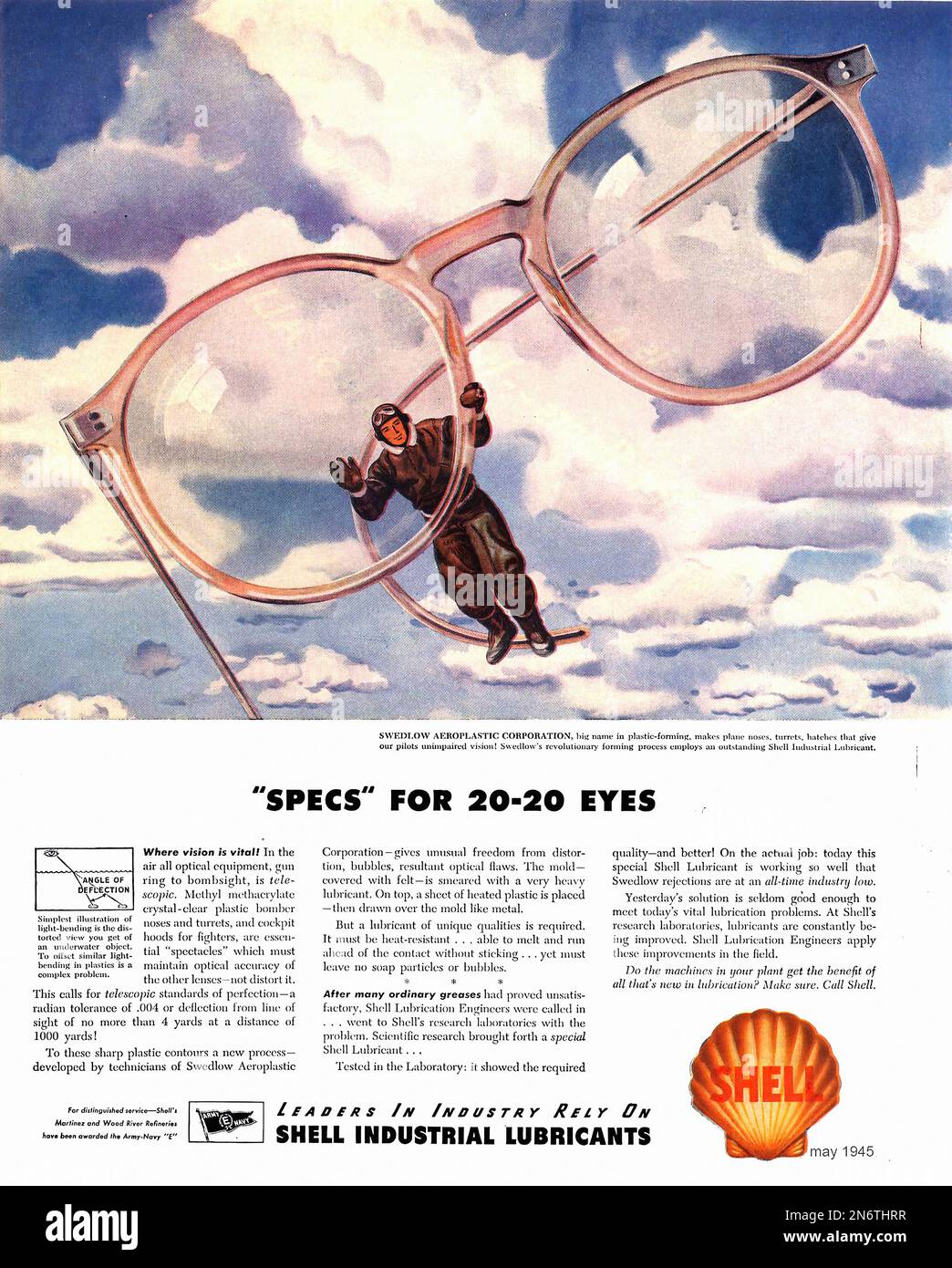 1945 - SHELL - American (U.S.) advertising during World War II Stock ...