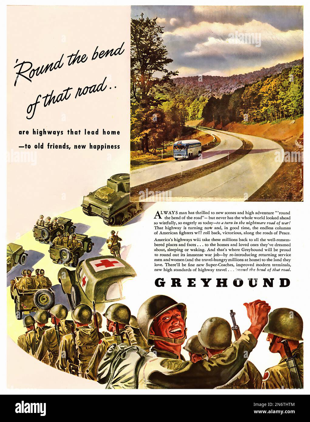 1945 - Greyhound - American (U.S.) advertising during World War II ...
