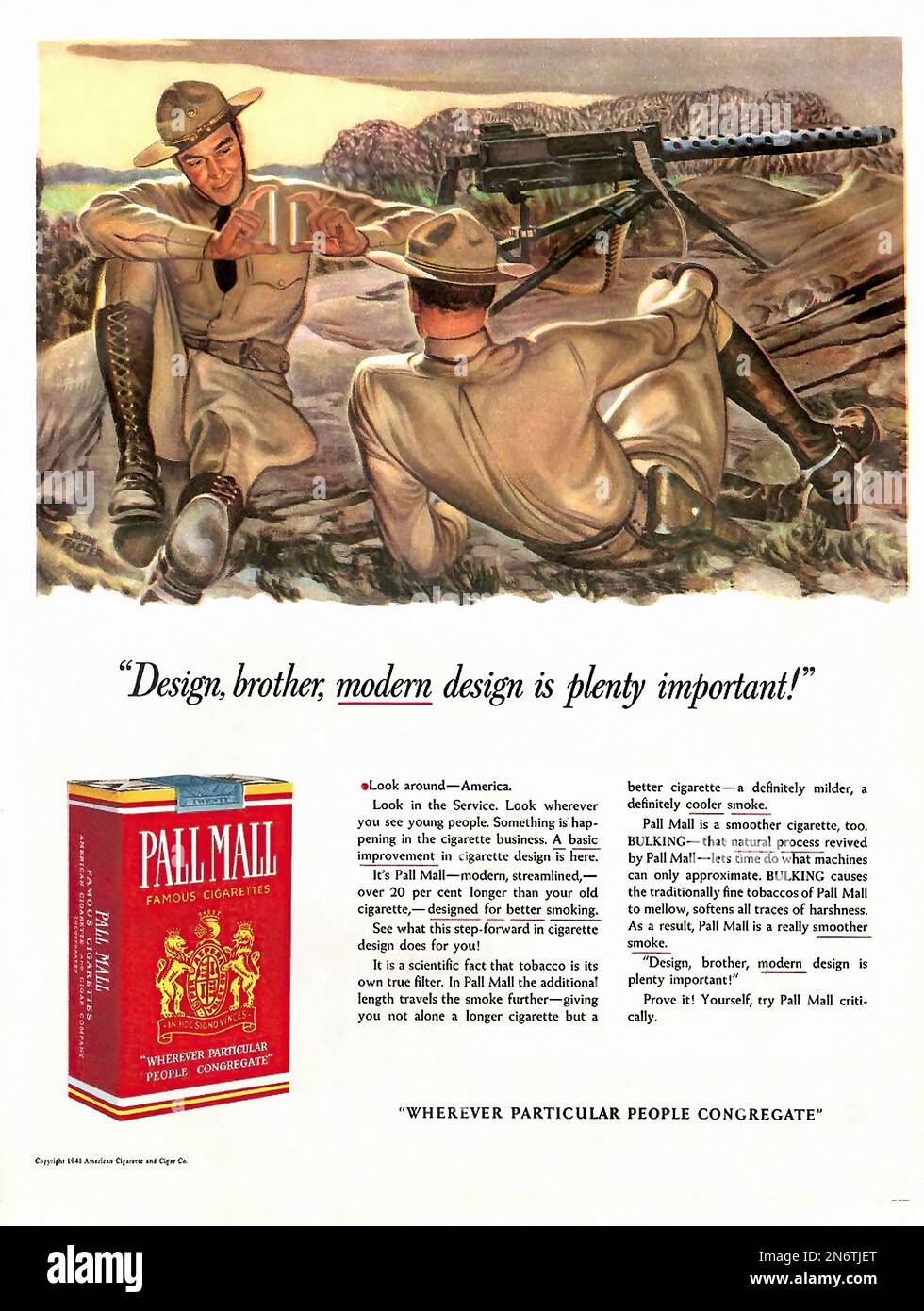 1941 - Pall Mall cigarettes - American (U.S.) advertising during World ...