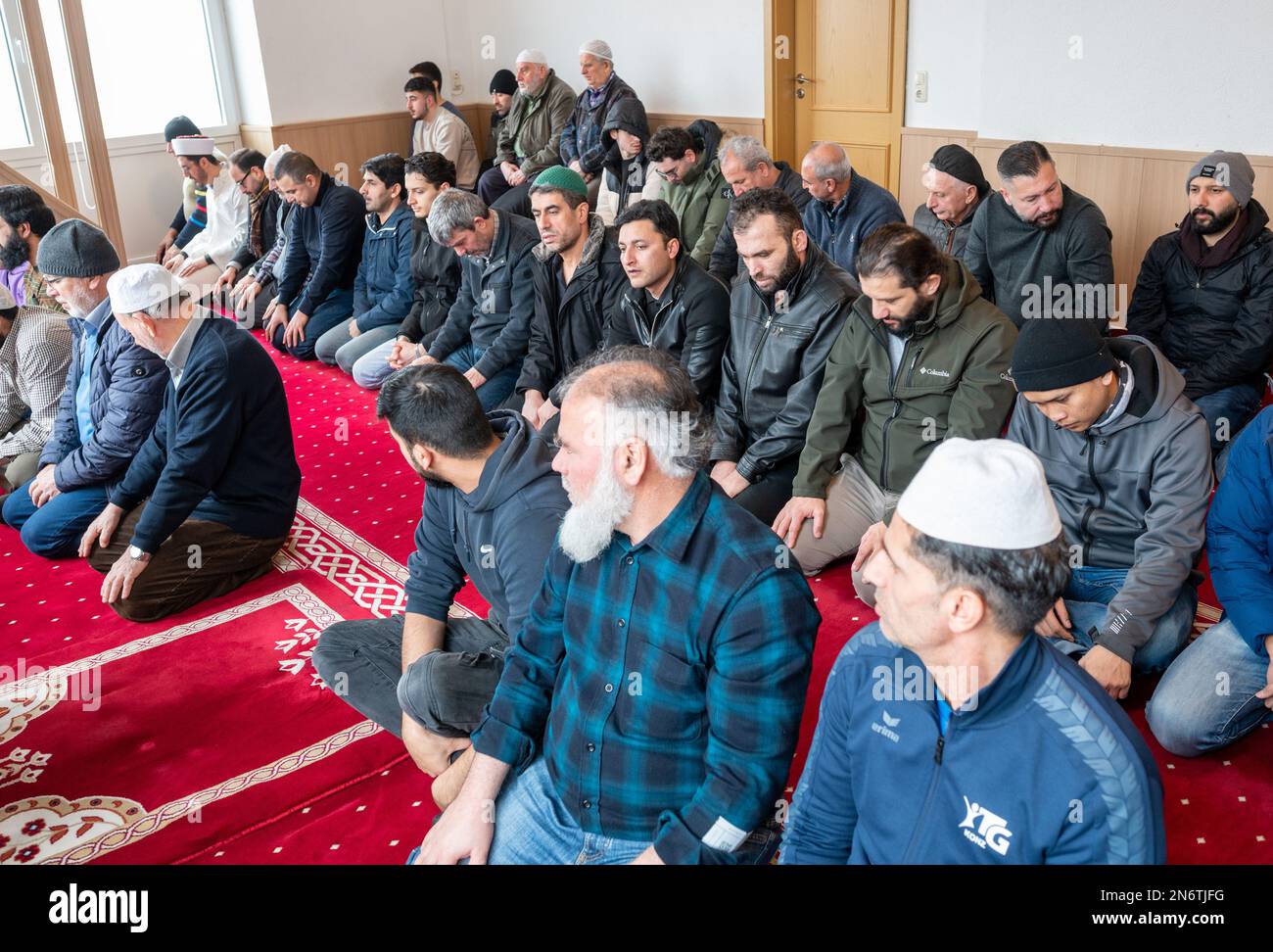 Konz, Germany. 10th Feb, 2023. Member of the Turkish-Islamic community ...