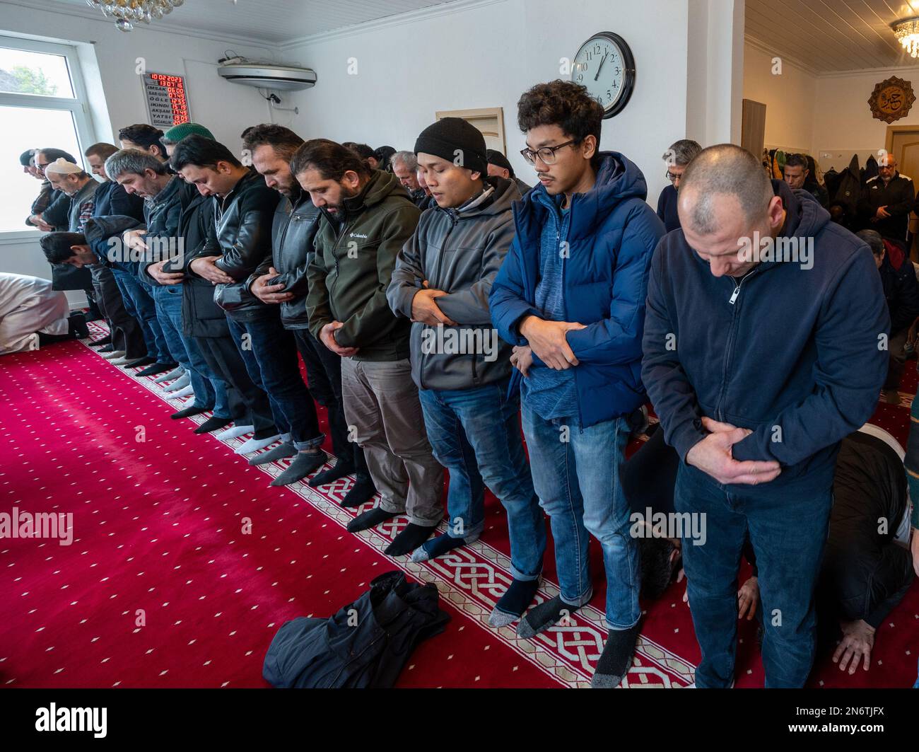 Konz, Germany. 10th Feb, 2023. Member of the Turkish-Islamic community ...