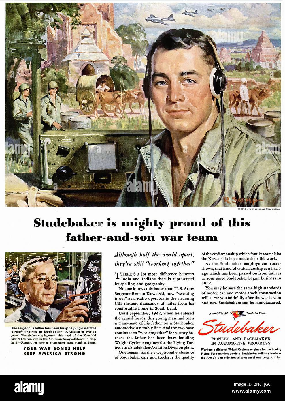 Studebaker - American (U.S.) advertising during World War II Stock ...
