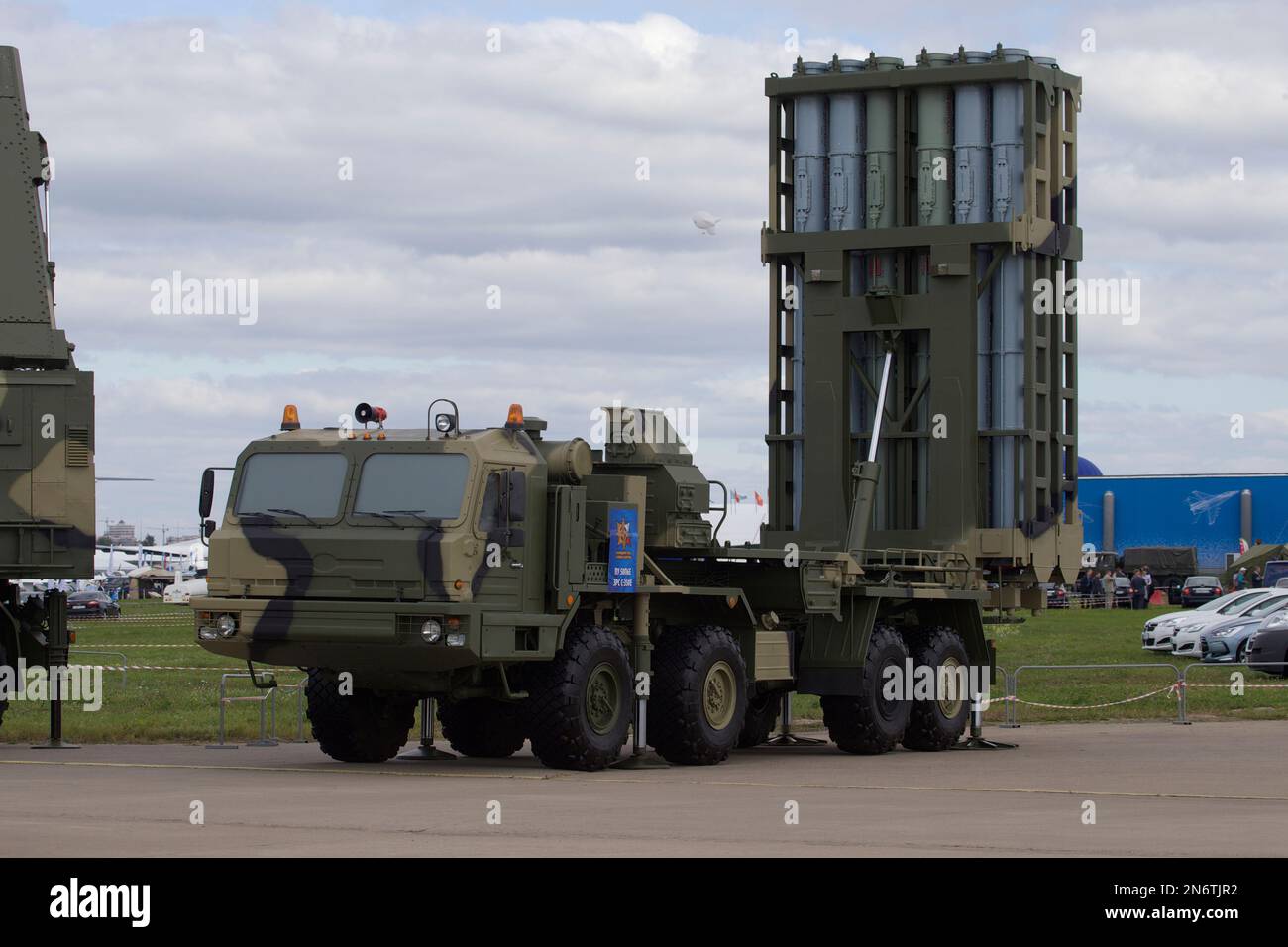 Russian air defense missile system Vityaz, or S-350E, is on display at ...