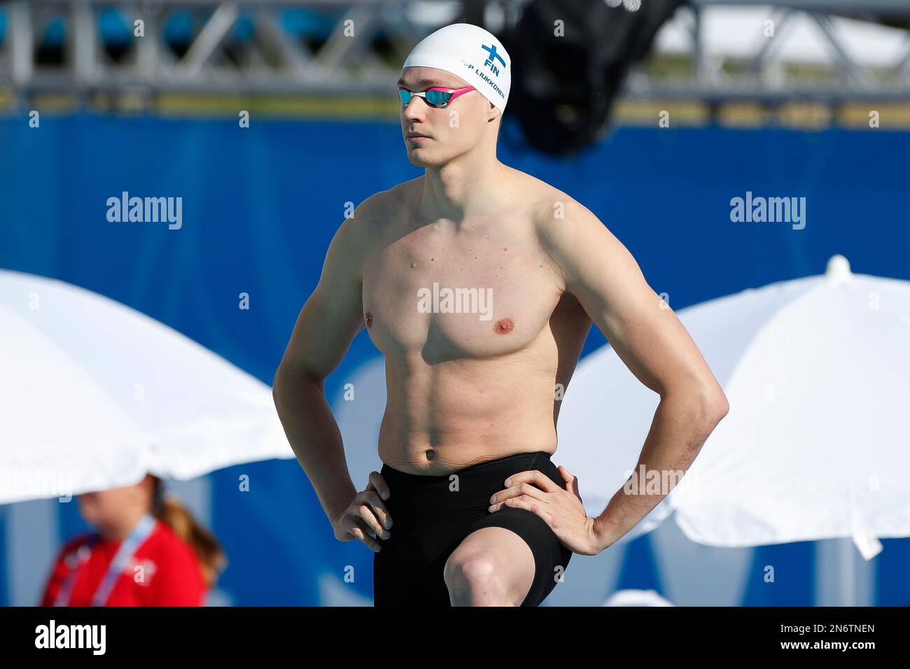 Rome, Italy, 15 August 2022. Ari-Pekka Liukkonen of Finland reacts ...