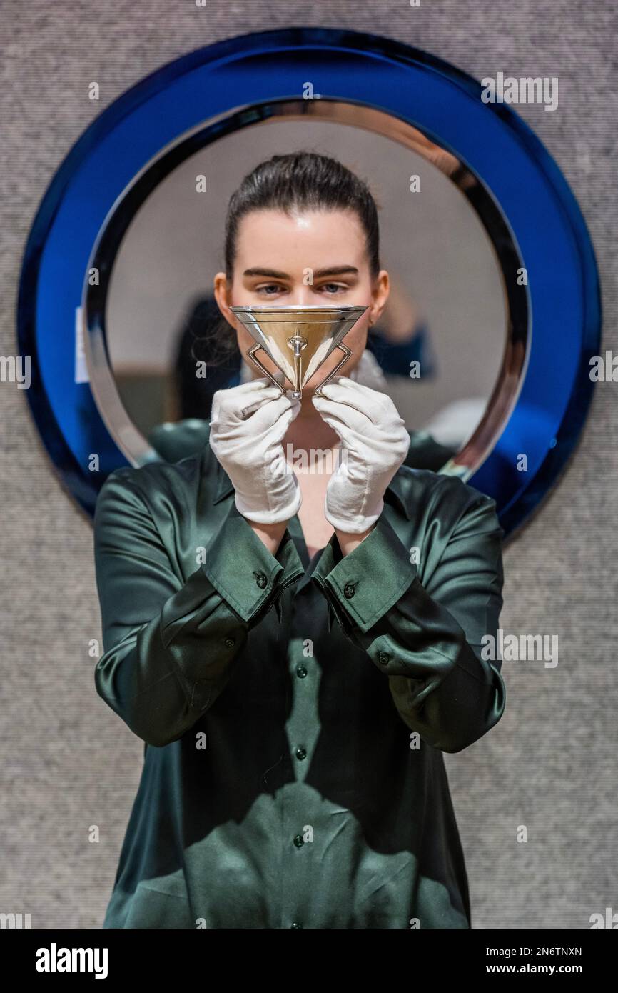 London, UK. 10th Feb, 2023. Christopher Dresser. Conical Sugar Bowl ...