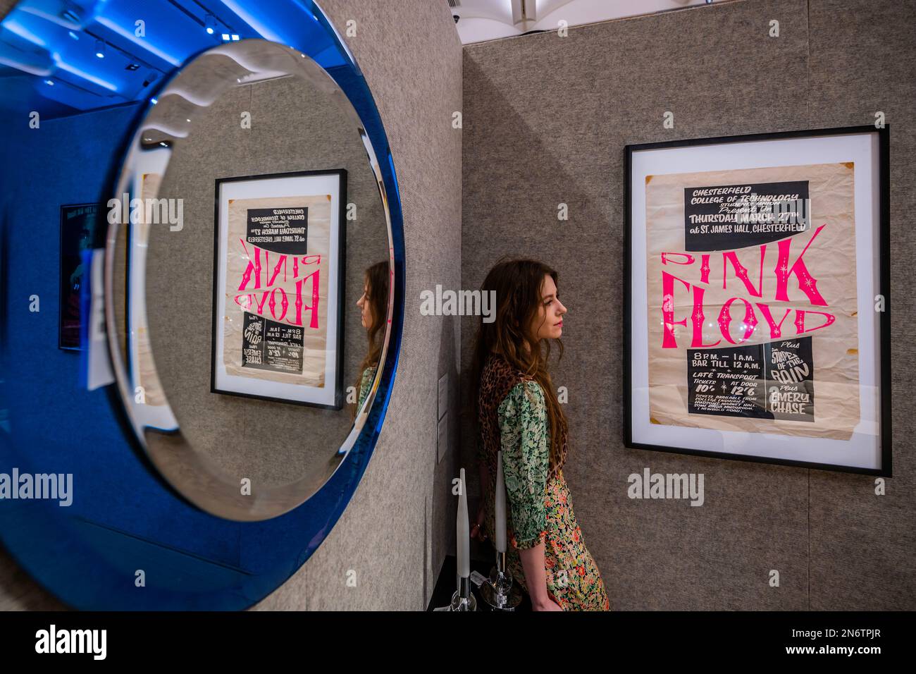 Pink floyd rare tour poster for st james hall hi-res stock photography ...