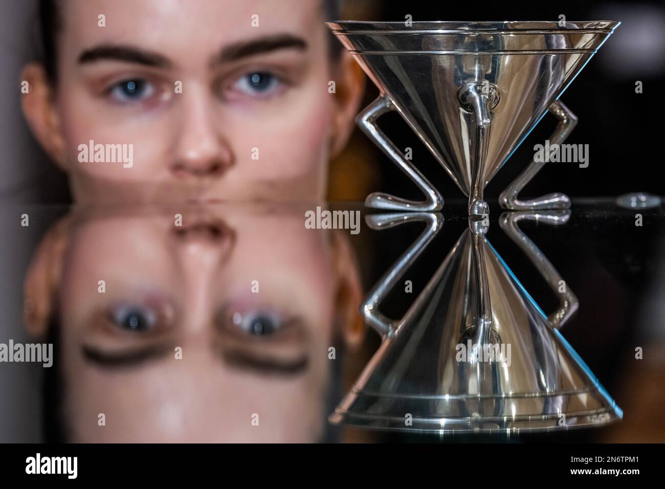 London, UK. 10th Feb, 2023. Christopher Dresser. Conical Sugar Bowl ...