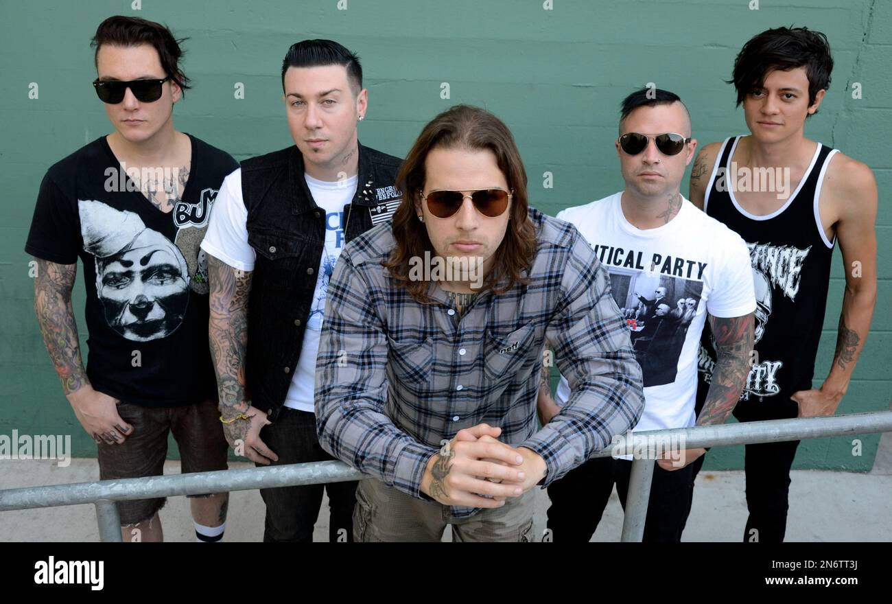 Left to right, Synyster Gates, Zacky Vengeance, M. Shadows, Johnny ...