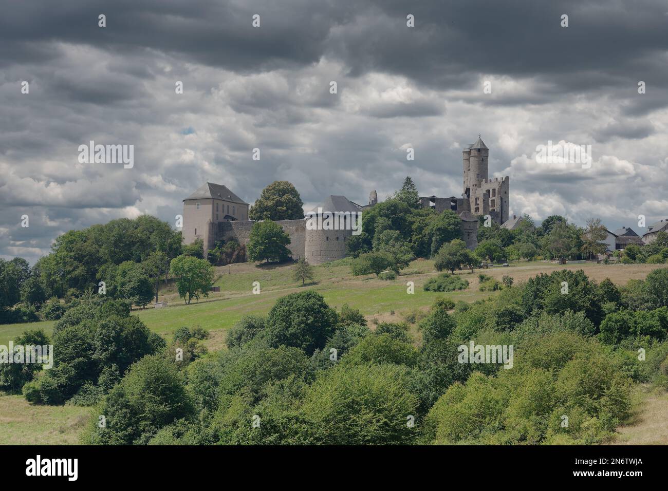 Greifenstein,Village and Castle,Westerwald,Hesse;Germany Stock Photo ...
