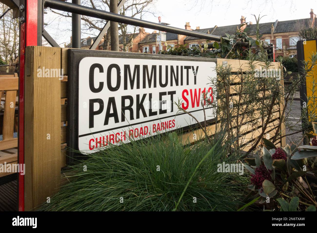 Parklet signage hi-res stock photography and images - Alamy