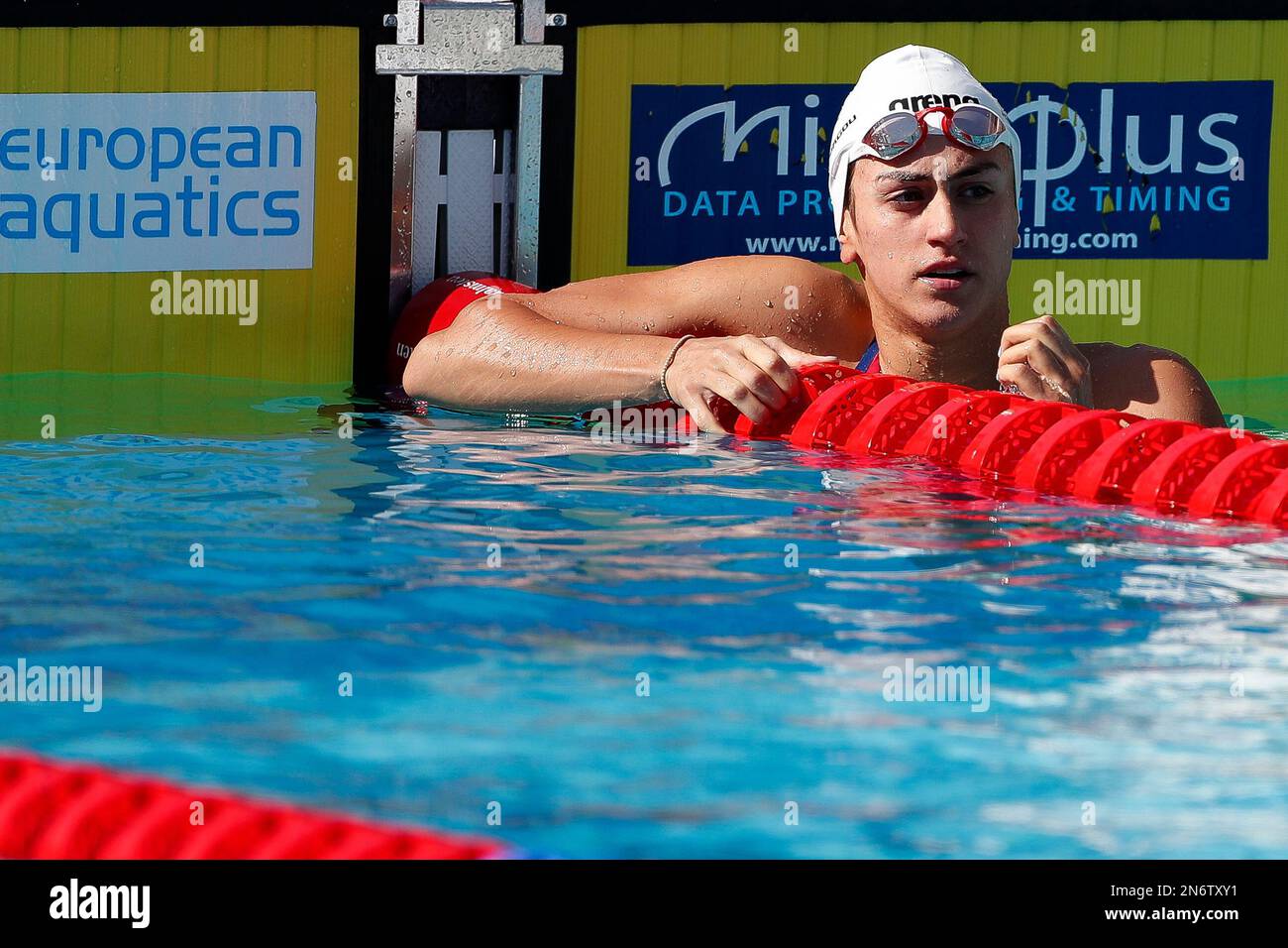 Rome, Italy, 15 August 2022. Eleni Kontogeorgou of Greece reacts during ...