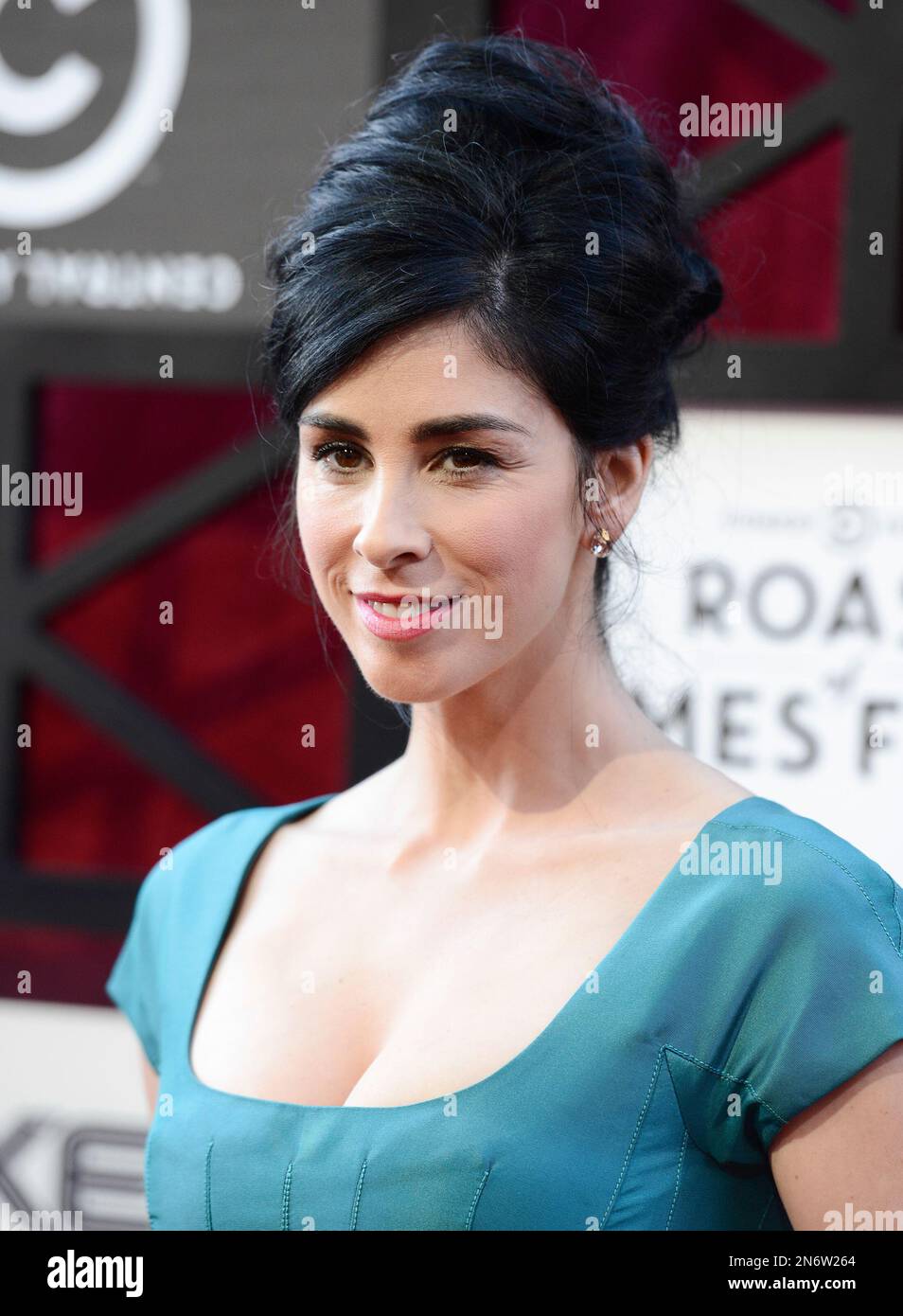 Actress Sarah Silverman arrives at the Comedy Central Roast of James ...