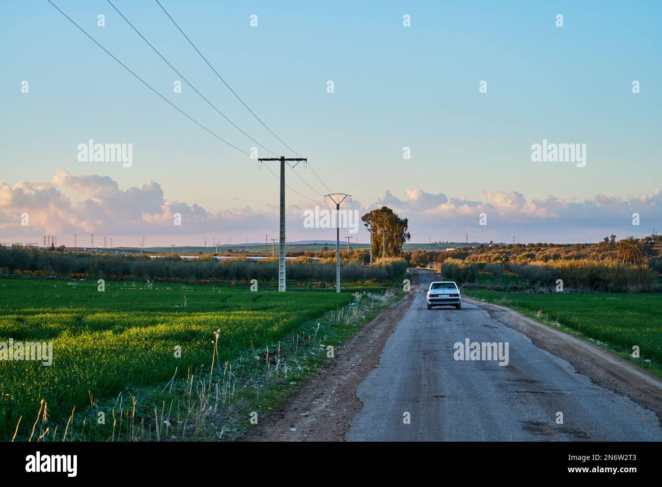 Rural asphalt in Morocco Stock Photo - Alamy