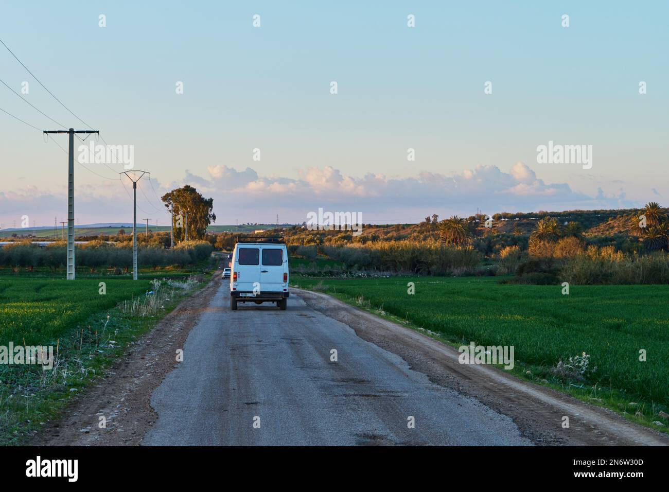 A van in a Moroccan rural place Stock Photo - Alamy