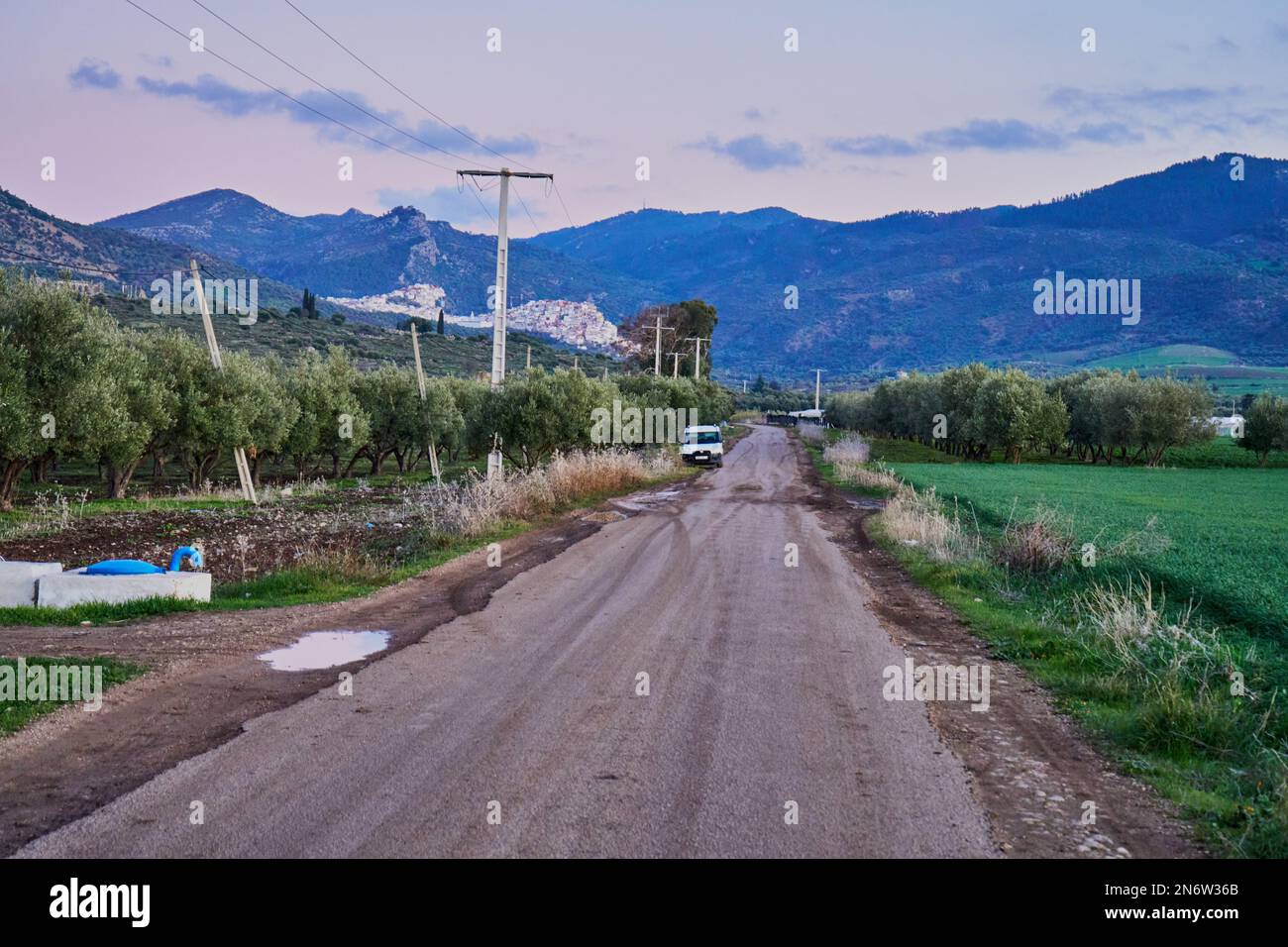 Rural asphalt in Morocco Stock Photo - Alamy