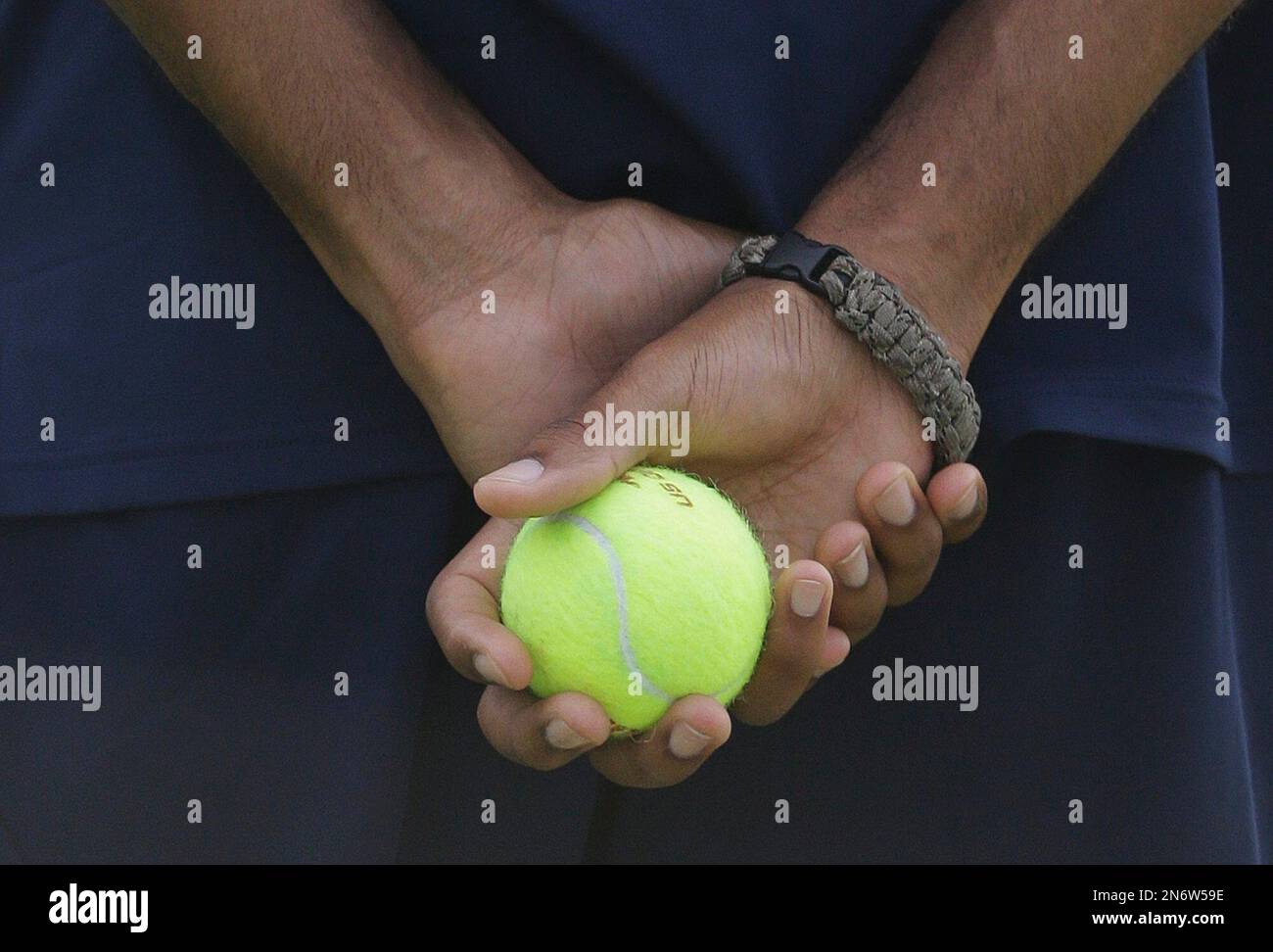 In this photo taken Aug. 21, 2013, Angelo Anderson works as a ...