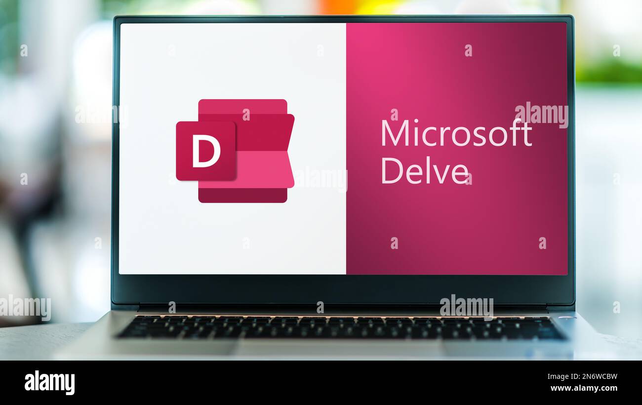 POZNAN, POL - JUN 22, 2022: Laptop computer displaying logo of ...