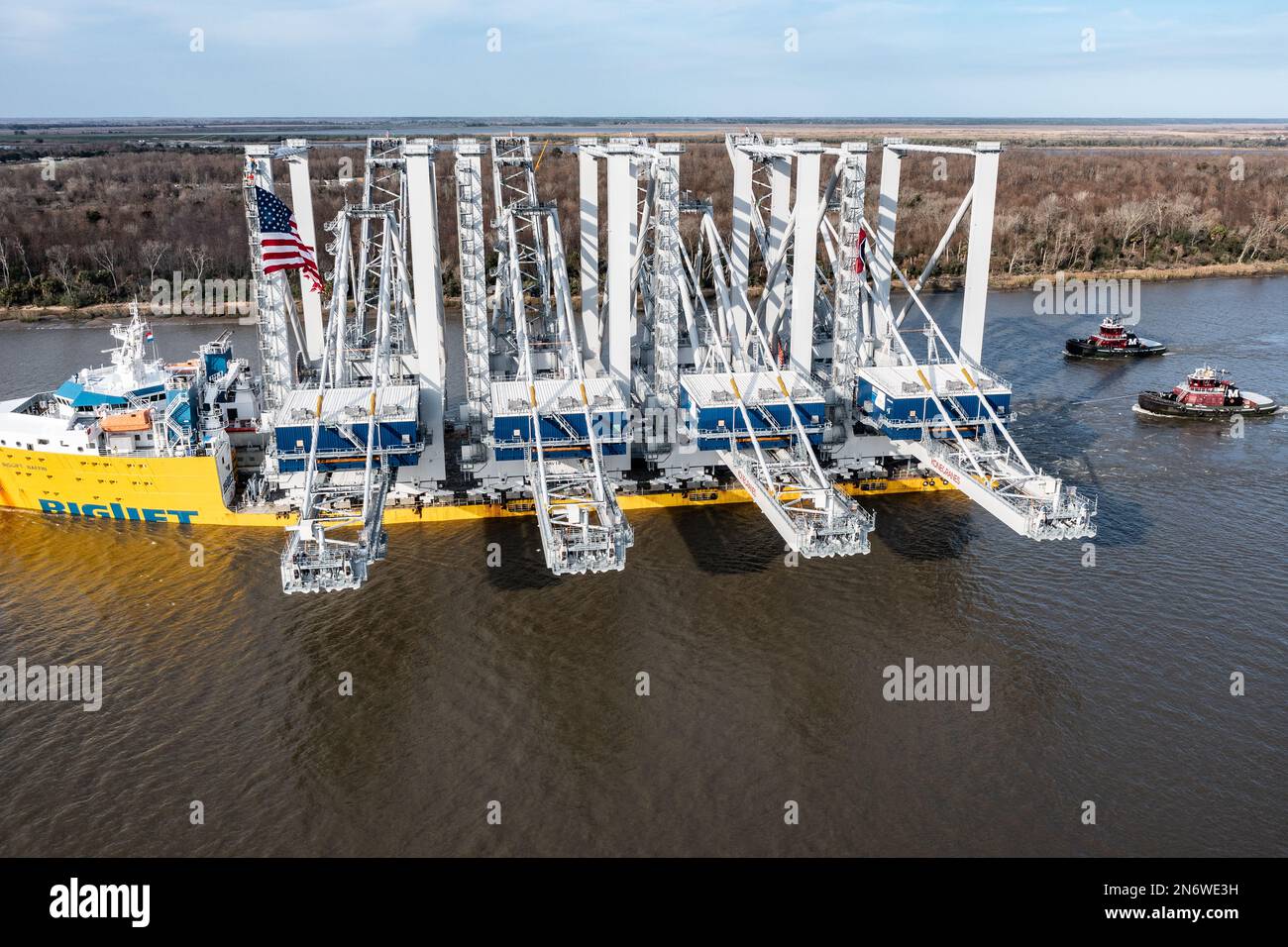 The Port of Savannah received a massive delivery Thursday: four ...