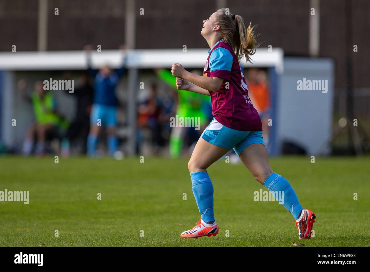 Fleet, UK. 2 October, 2022. Sophie Bonfield during the Women's FA Cup ...