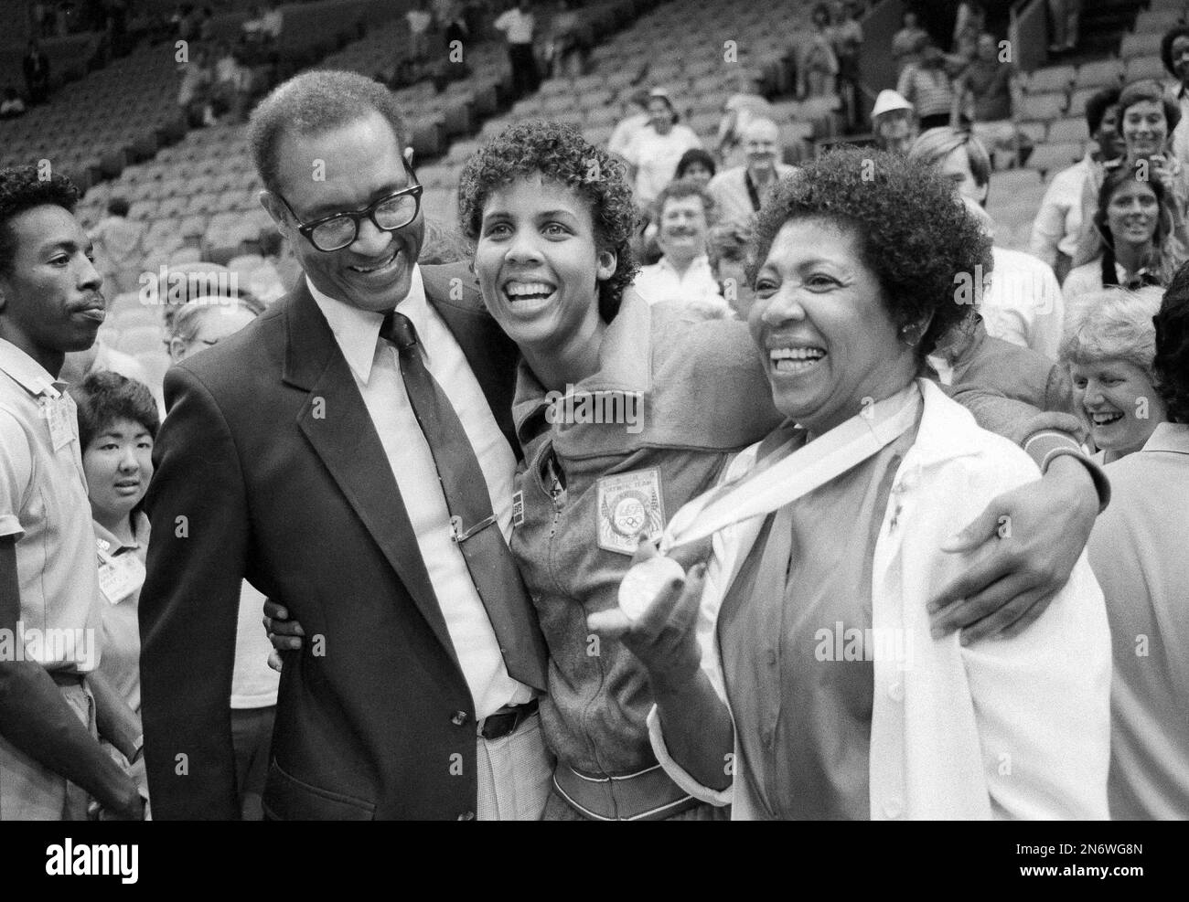 U.S. Olympic basketball star Cheryl Miller of Riverside, Calif. is ...