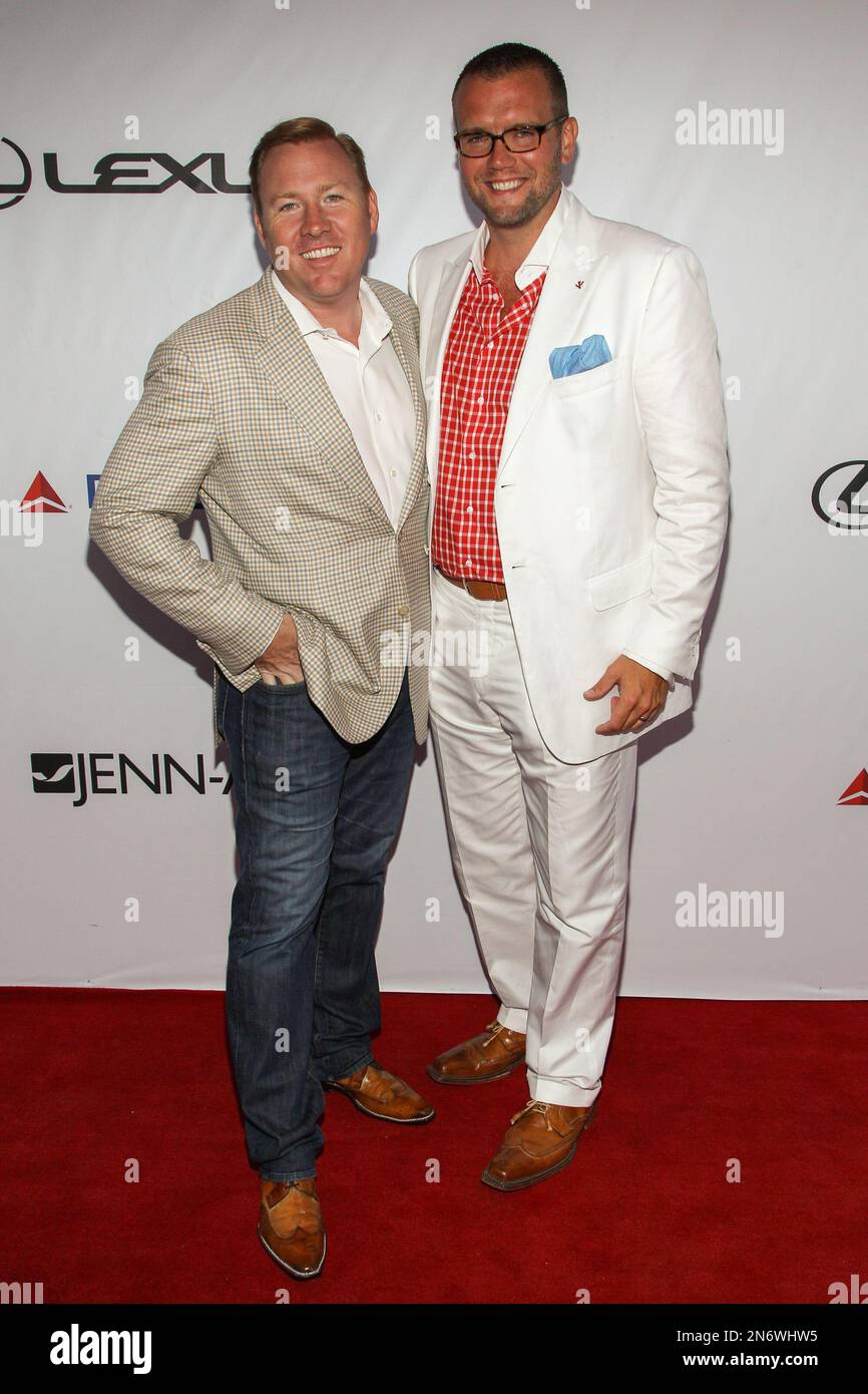 From left, event founders Robert Weakley and David Bernahl arrive at ...