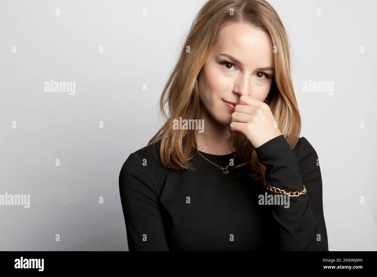 American actress, musician and singer-songwriter Bridgit Mendler poses ...