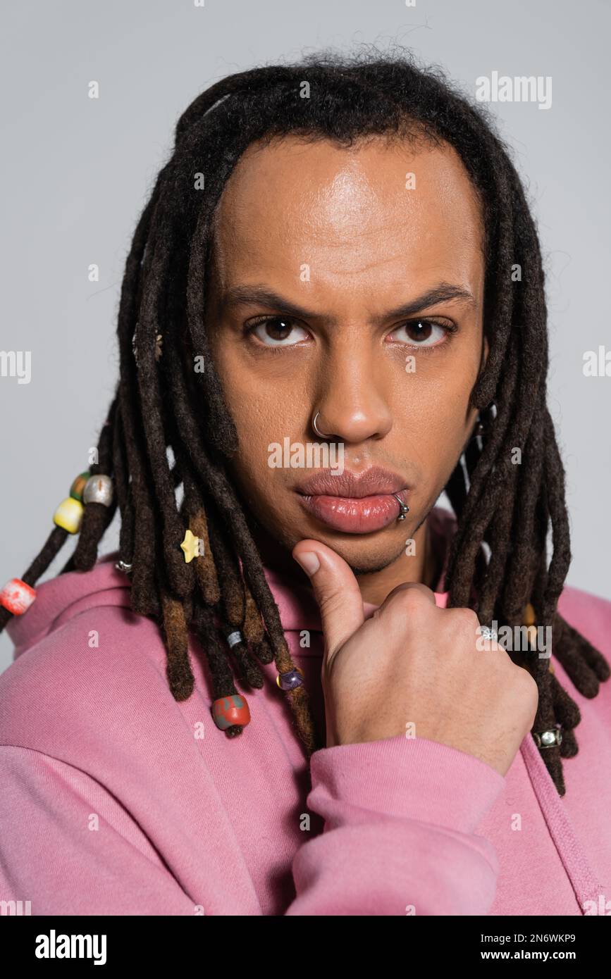 Chin piercing hi-res stock photography and images - Alamy