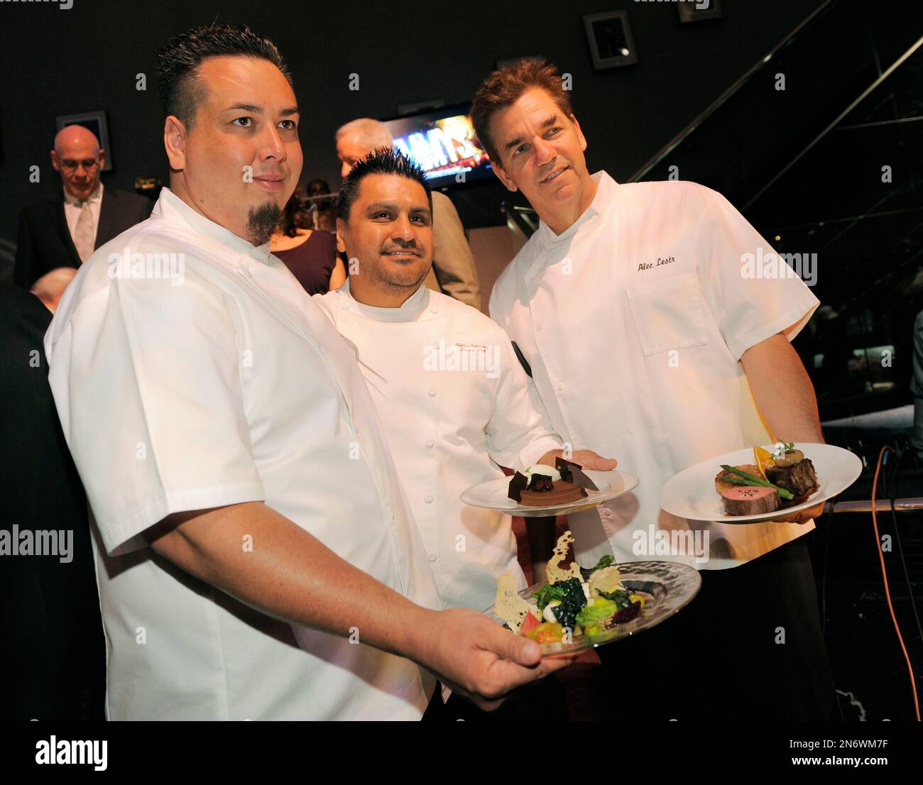 Left to right, Patina Catering corporate executive chef Gregg Wiele ...