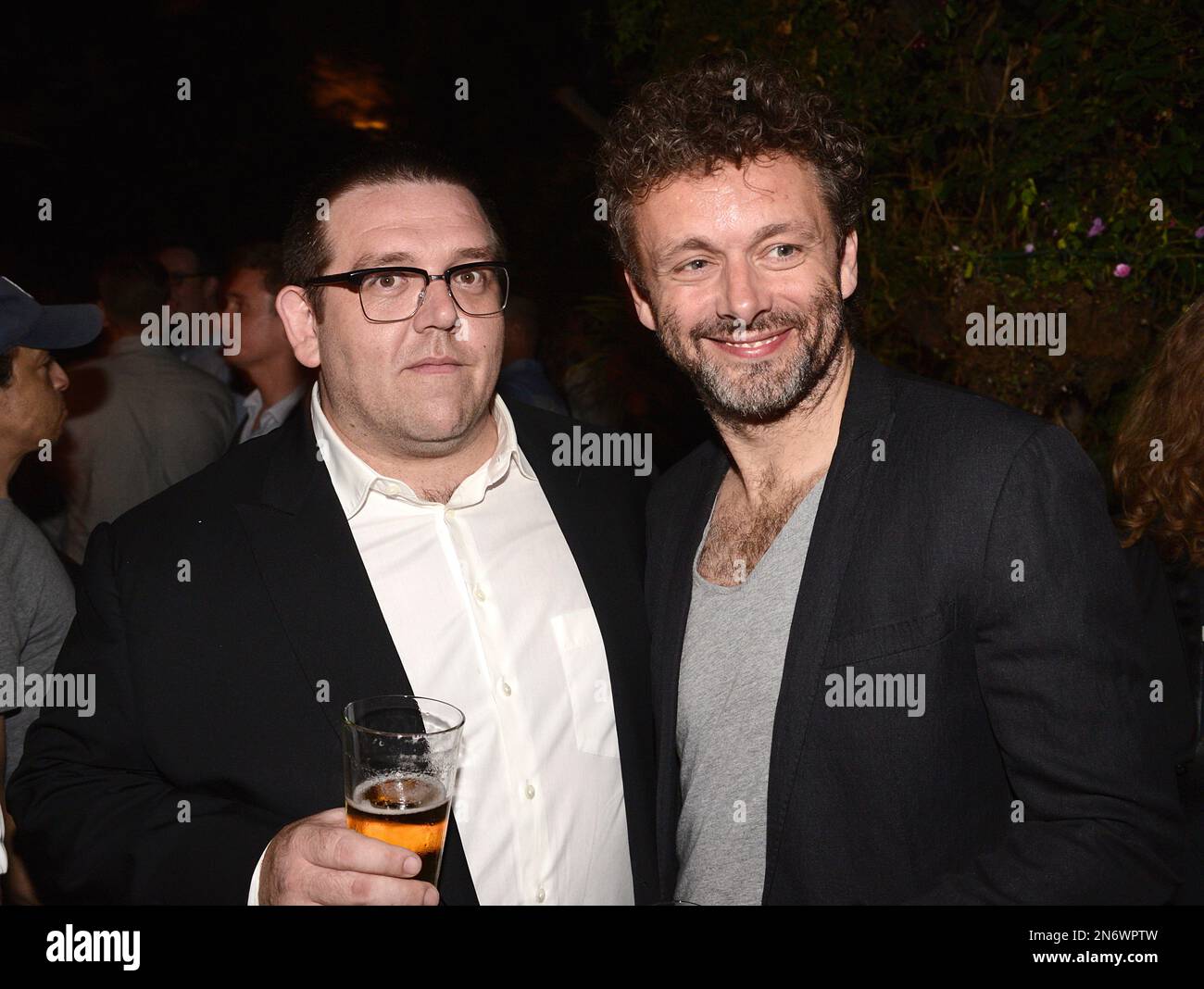 From left to right, actor Nick Frost and actor Michael Sheen attend the ...