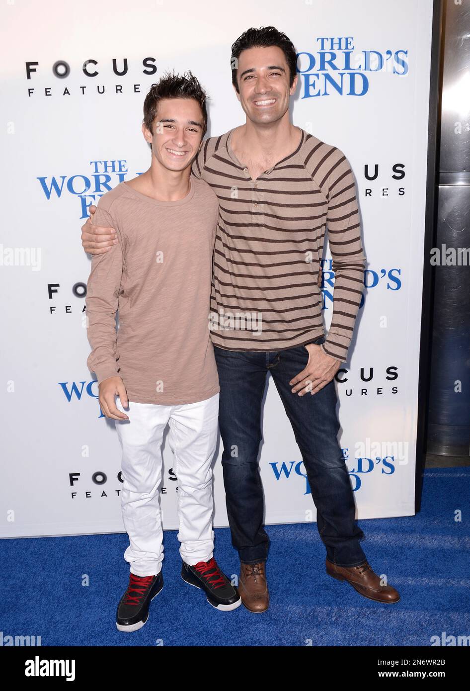 Actor Gilles Marini and son Georges Marini arrive at the premiere of ...