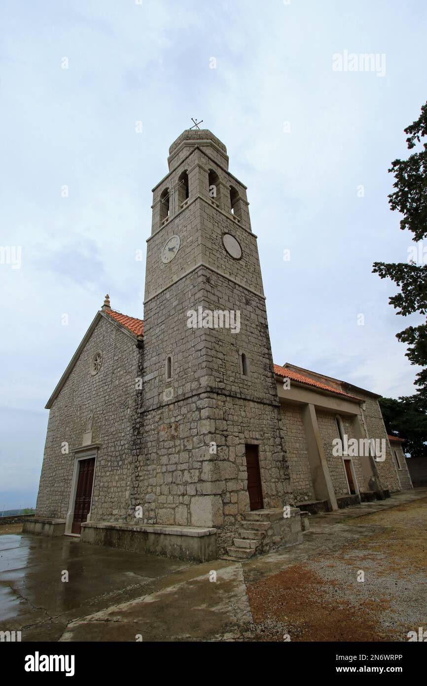 Church of St. Anton Opat in Vrisnik village, Hvar island, Croatia Stock ...