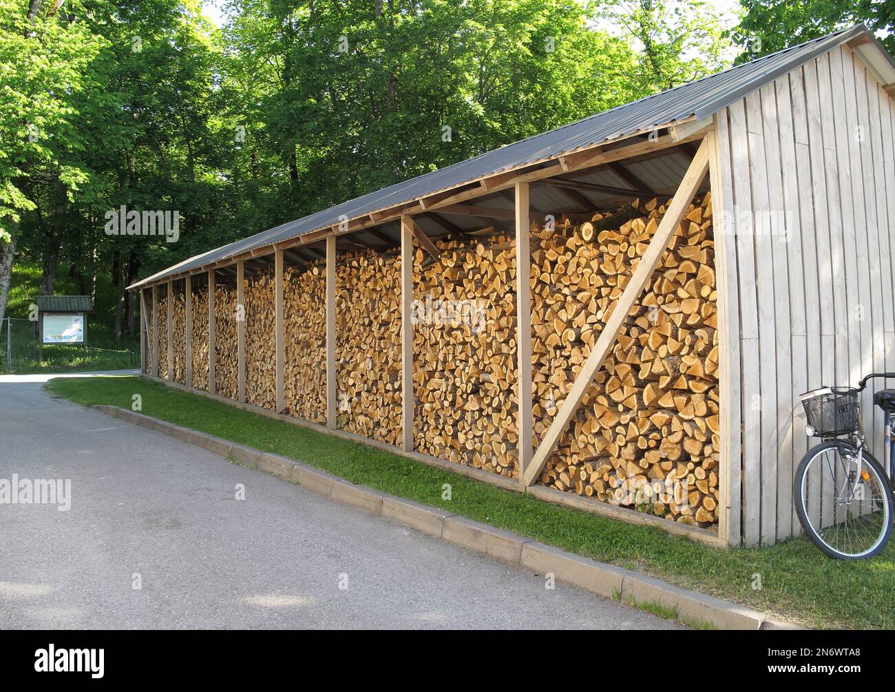 wood store Estonia June 2015 Stock Photo - Alamy