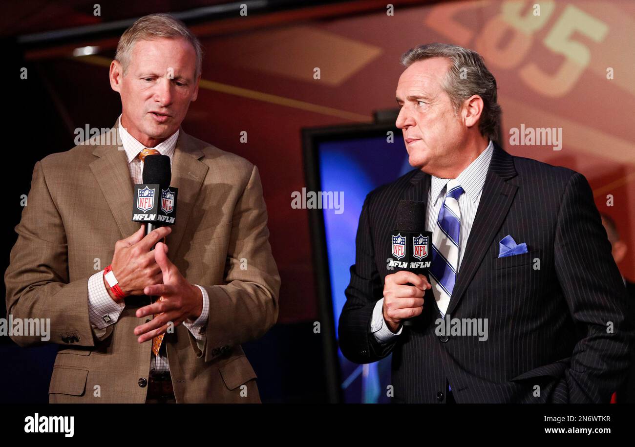 NFL Broadcasters Mike Mayock and Brad Nessler are seen at the NFL ...