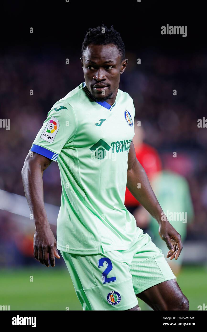 BARCELONA - JAN 23: Djene Dakonam in action during the LaLiga match ...