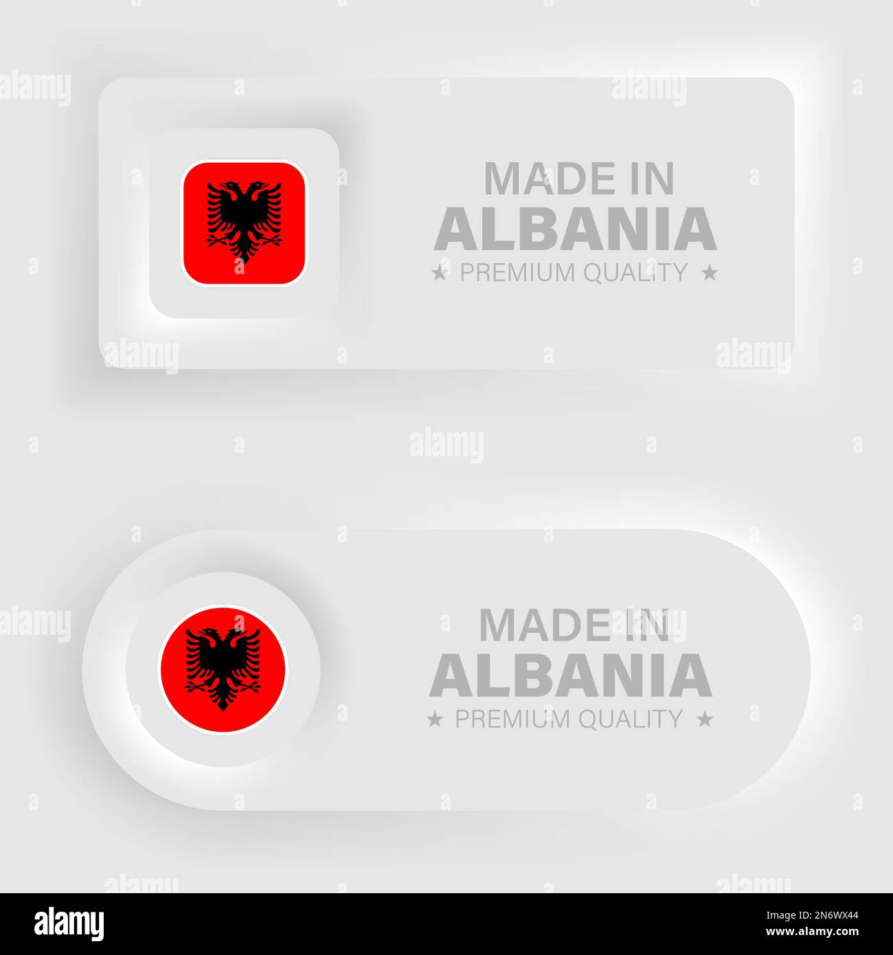 Albanian flag and map in vector hi-res stock photography and images - Alamy