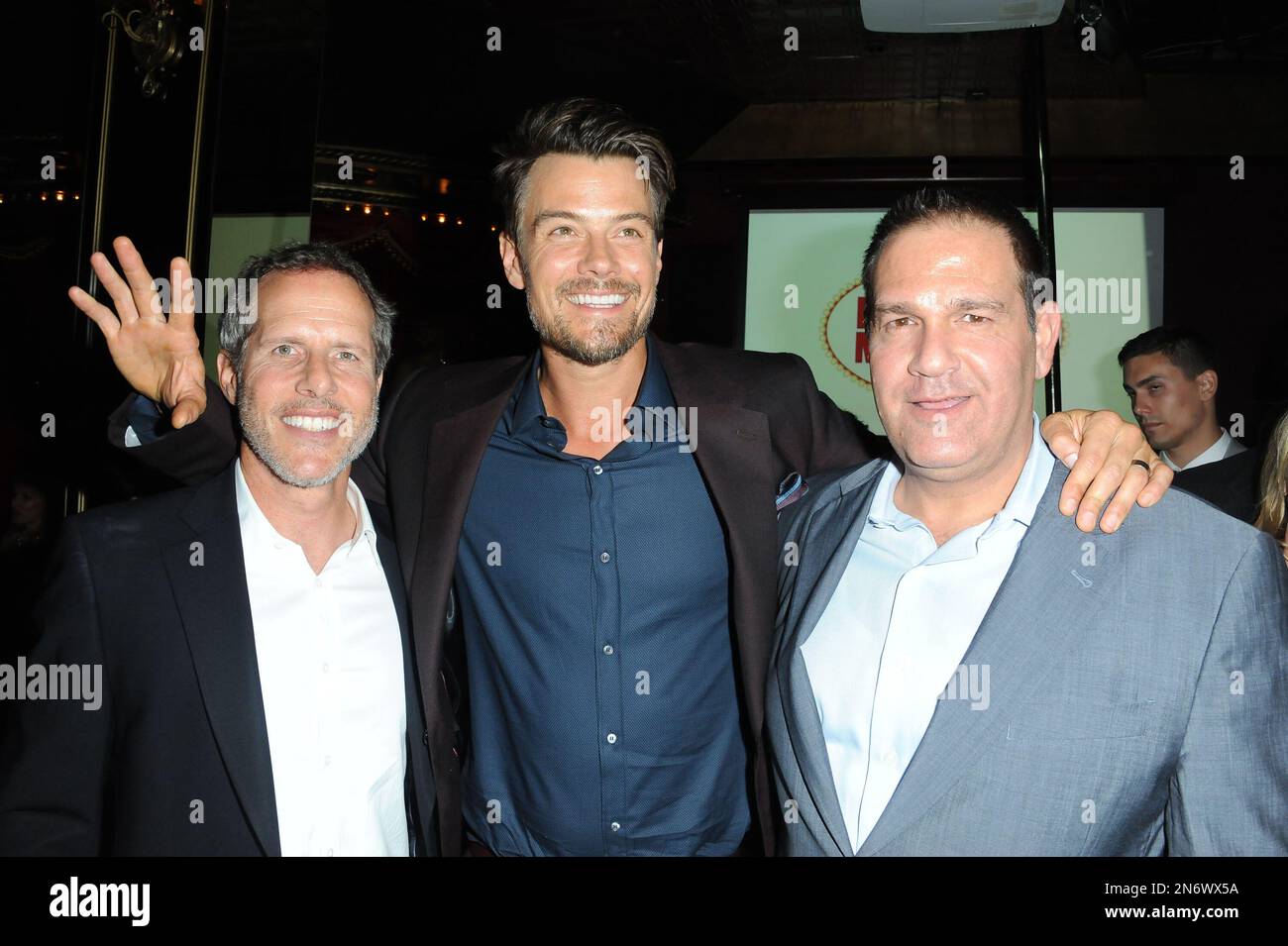 Rich Goldberg, from left, Josh Duhamel, and Mitch Budin attends the ...