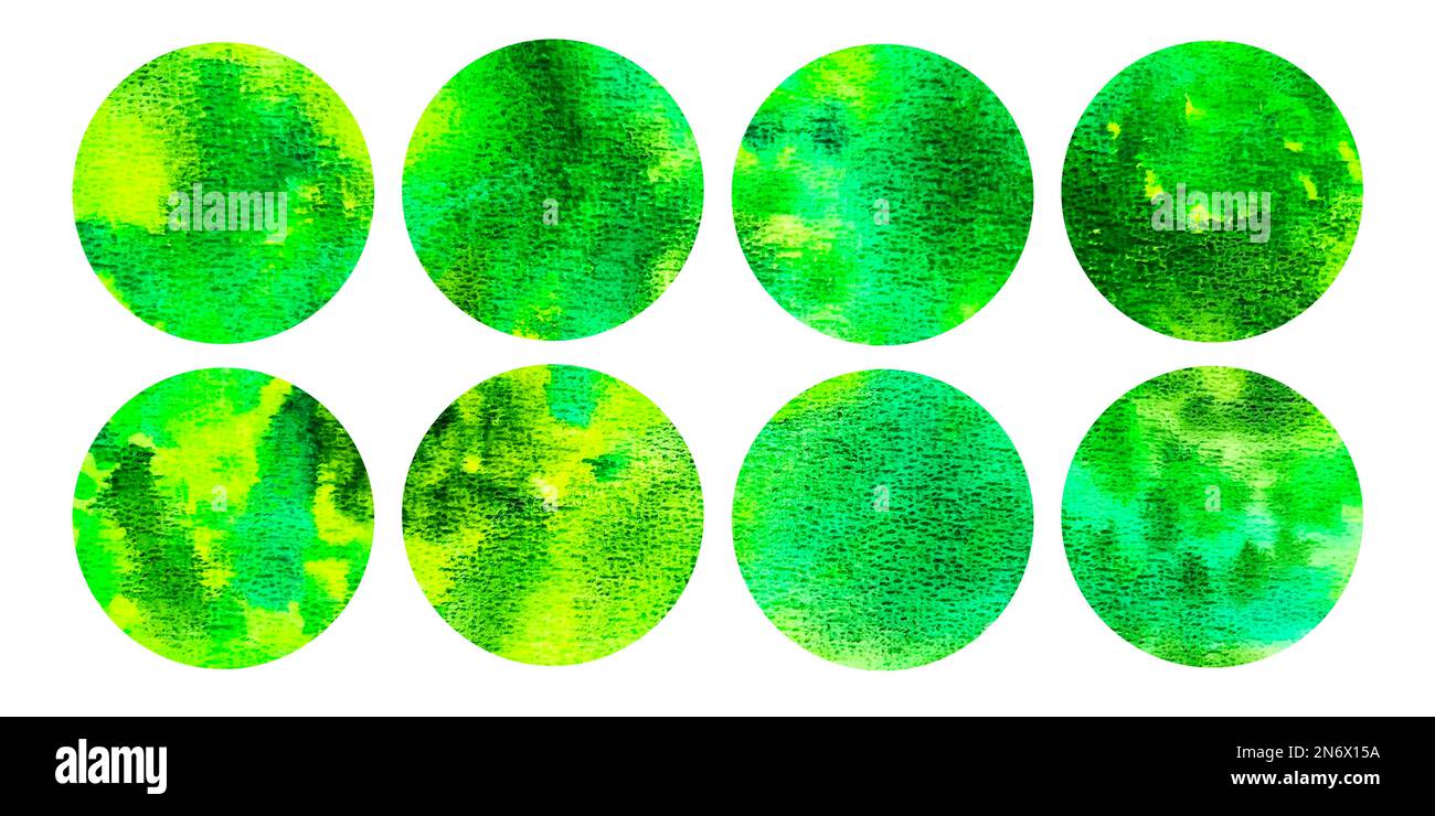 Set green highlight circles hi-res stock photography and images - Alamy