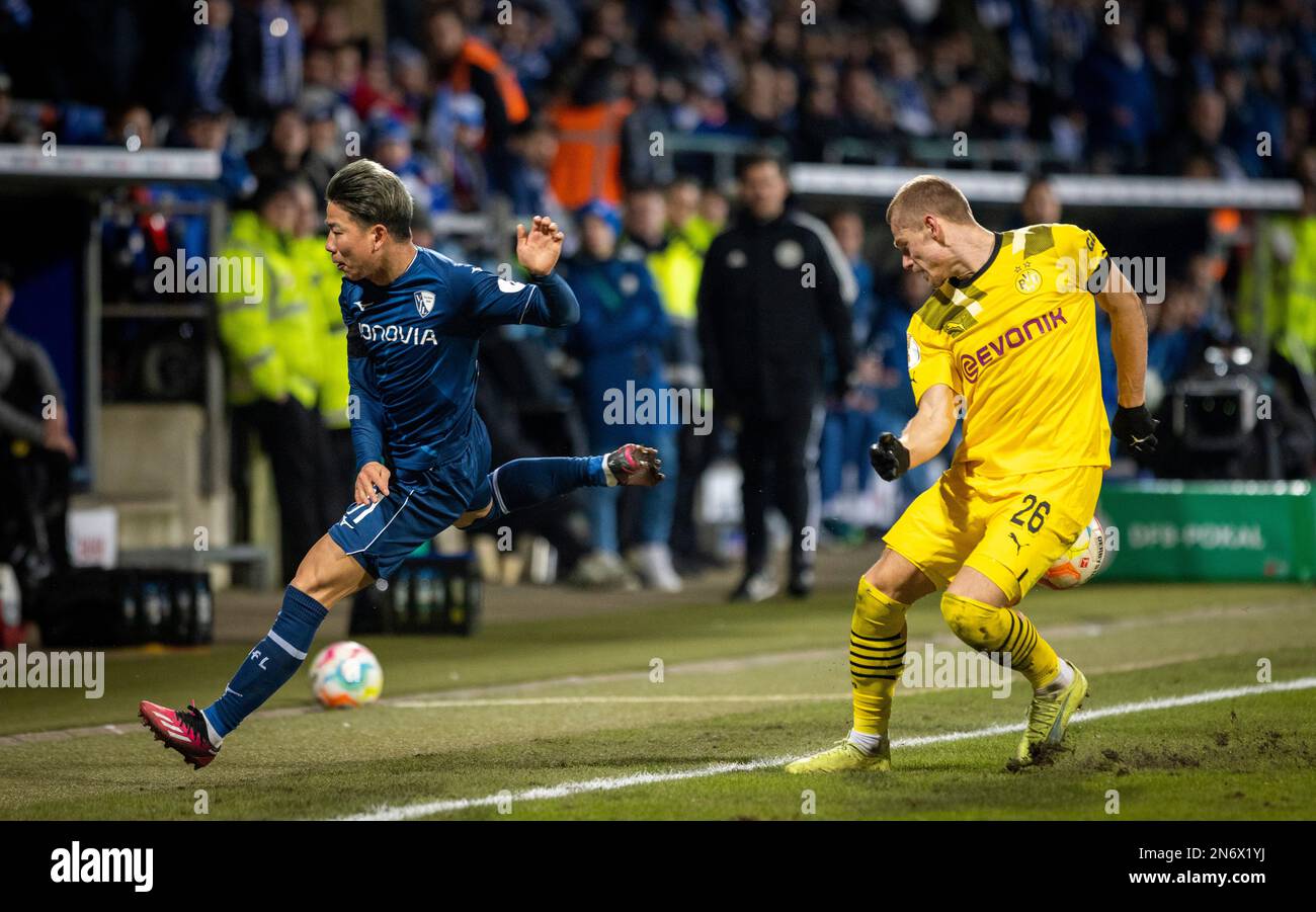 Bochum, Germany. 8th Feb, 2023. Takuma Asano (Bochum), Julian Ryerson ...