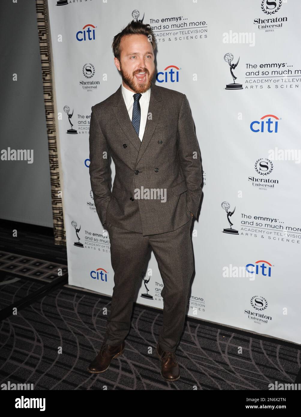 Aaron Paul arrives at the Academy of Television Arts & Sciences ...
