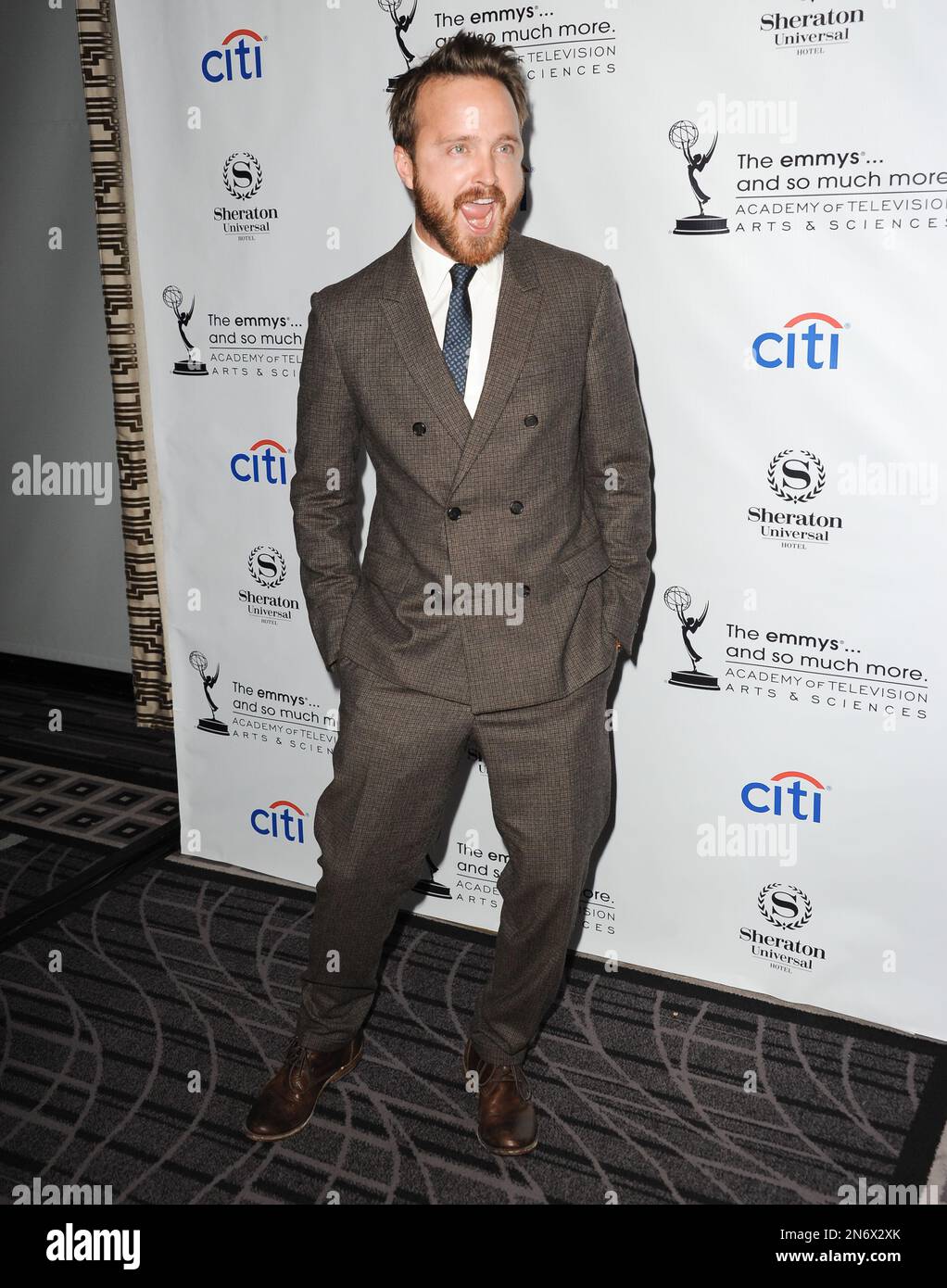 Aaron Paul arrives at the Academy of Television Arts & Sciences ...