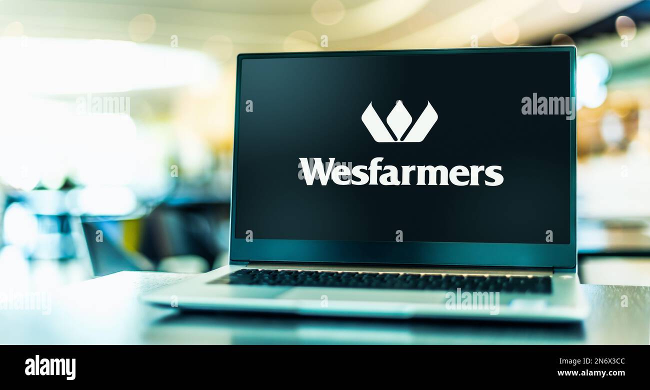 POZNAN, POL - DEC 28, 2022: Laptop computer displaying logo of ...