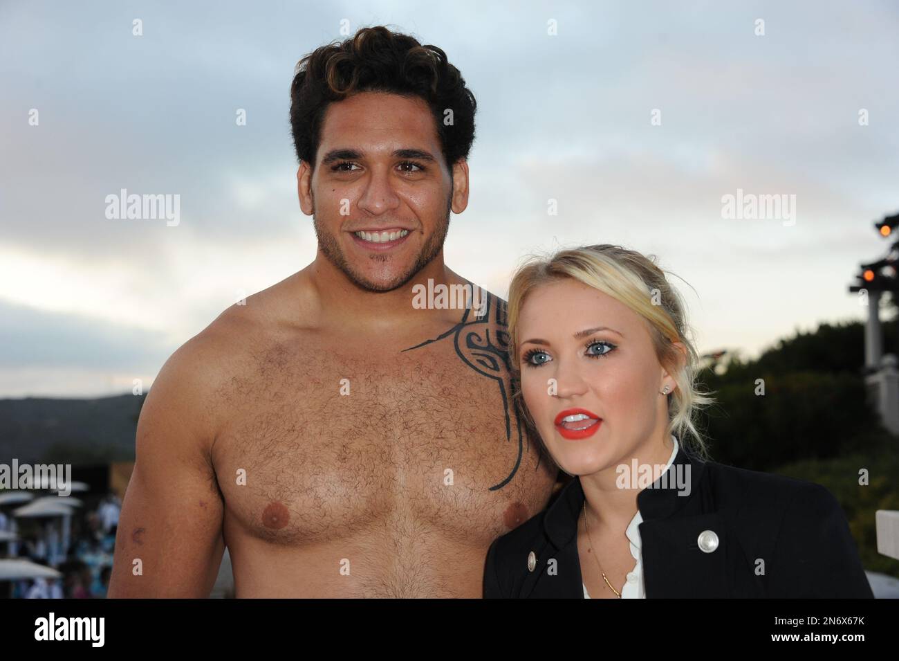 Emily Osment, right, and Aaron Kia attend the Oceana’s Annual SeaChange Summer Gala on Sunday ...