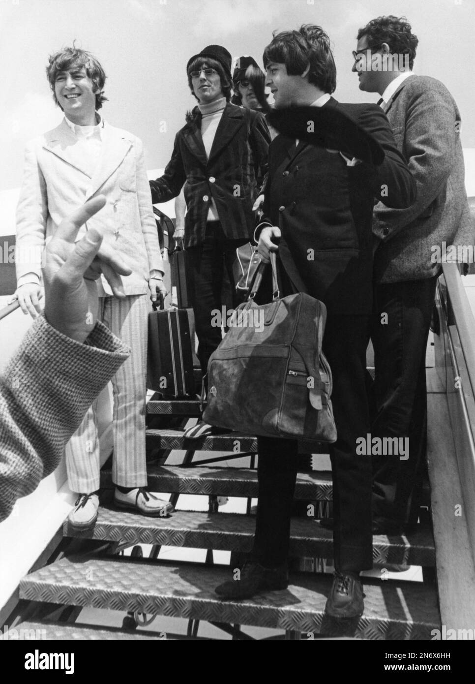 The Beatles, from left: John Lennon, George Harrison, Ringo Starr, Paul ...